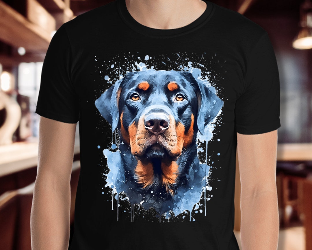 Rottweiler Dog Shirt, Rottweiler Mom, Rottweiler Dad, Watercolor Style ...