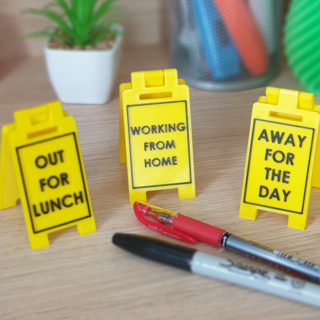 Mini Floor Sign Personalised With Any Message Unique Desk Sign Secret ...