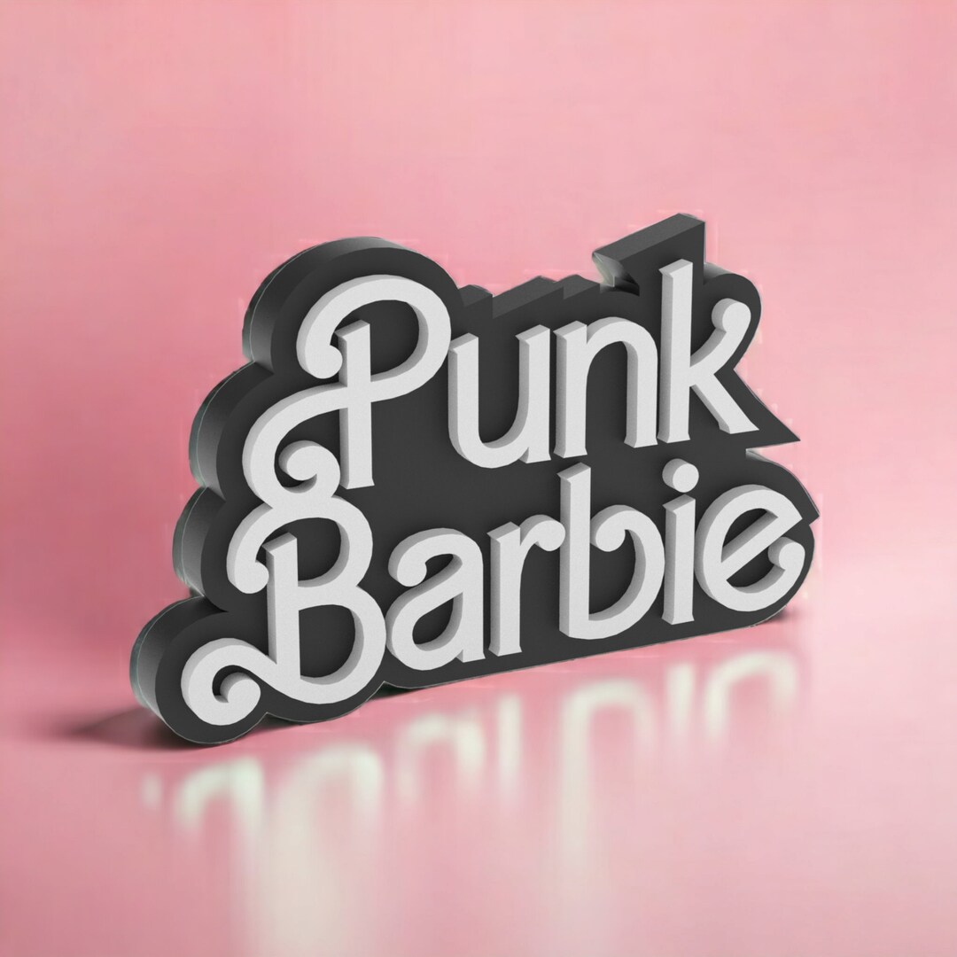 Punk Barbie 3D Printed Wall or Desk Sign - Etsy