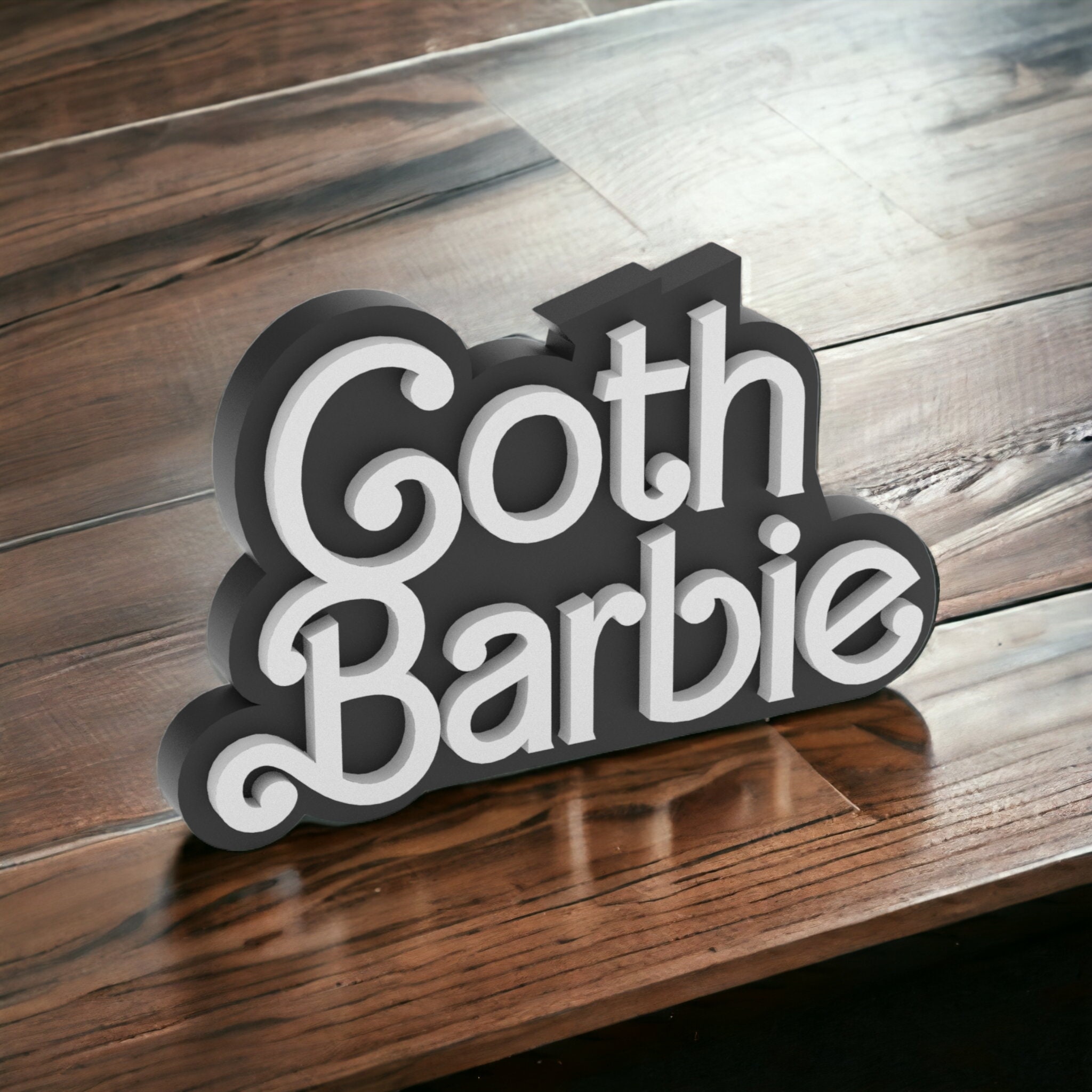 Goth Barbie 3D Printed Wall or Desk Sign - Etsy UK