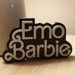 Emo Barbie 3D Printed Wall or Desk Sign - Etsy