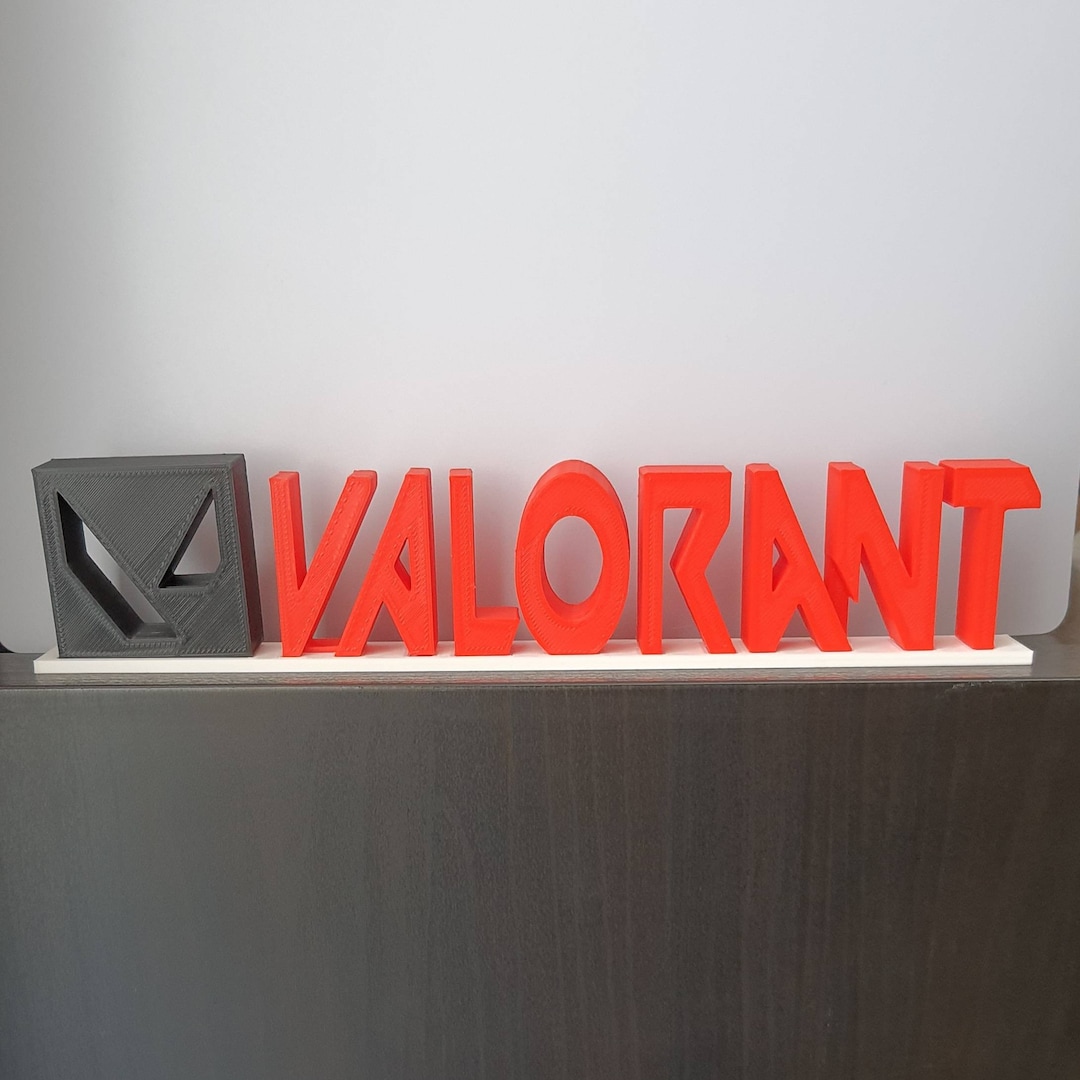 VALORANT LOGO With Text and Stand Inspired in the Game - Etsy