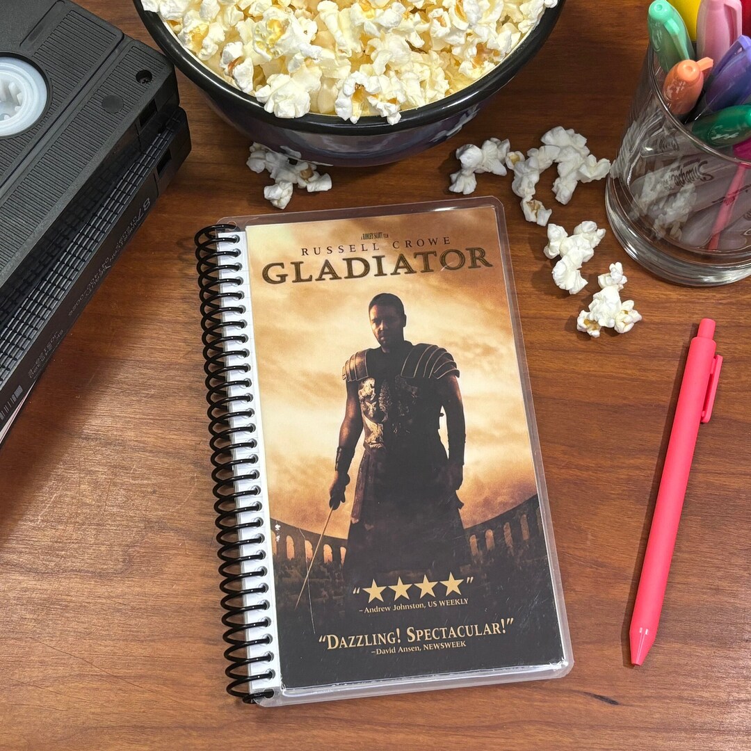 GLADIATOR Upcycled VHS Notebook - Etsy