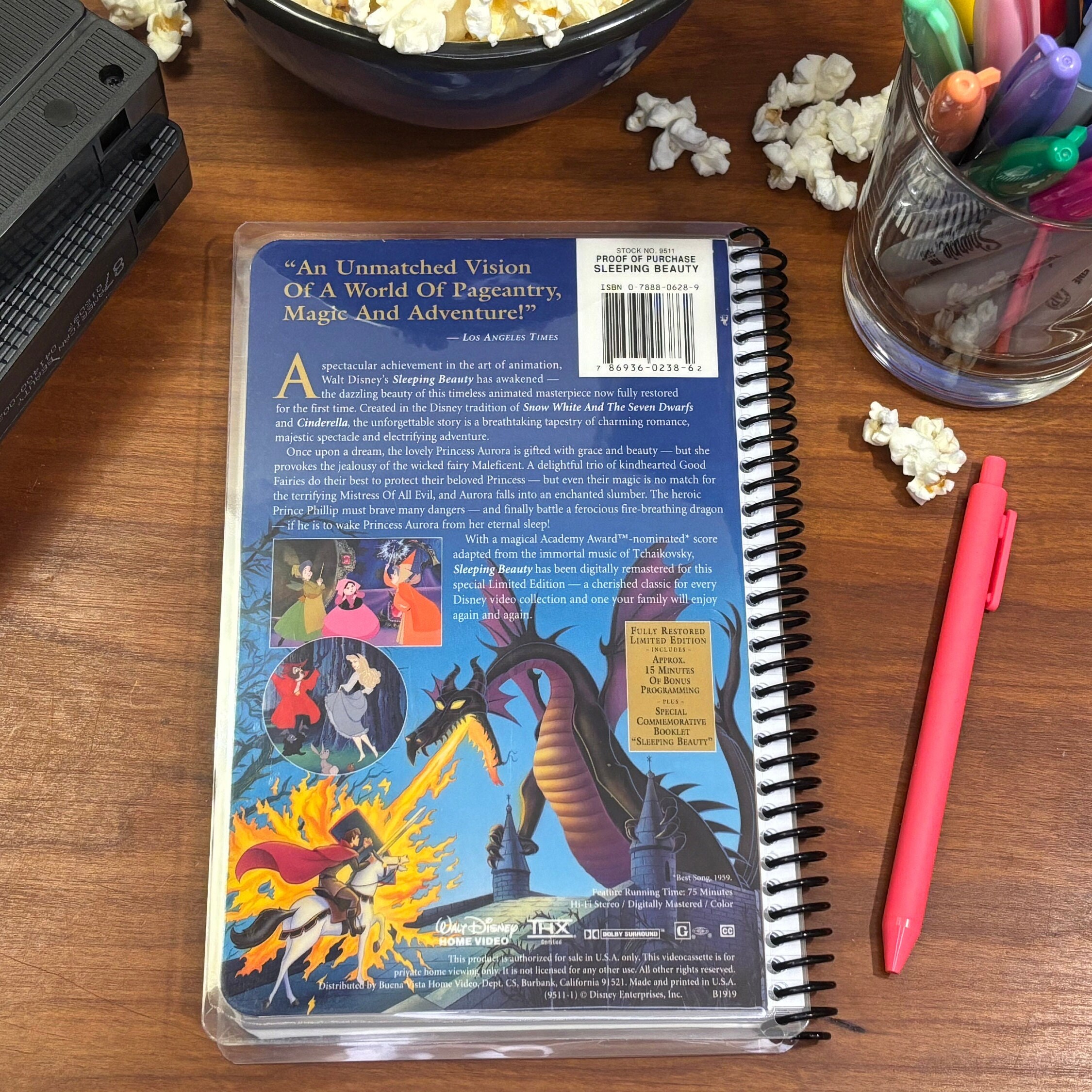 SLEEPING BEAUTY Upcycled VHS Notebook - Etsy