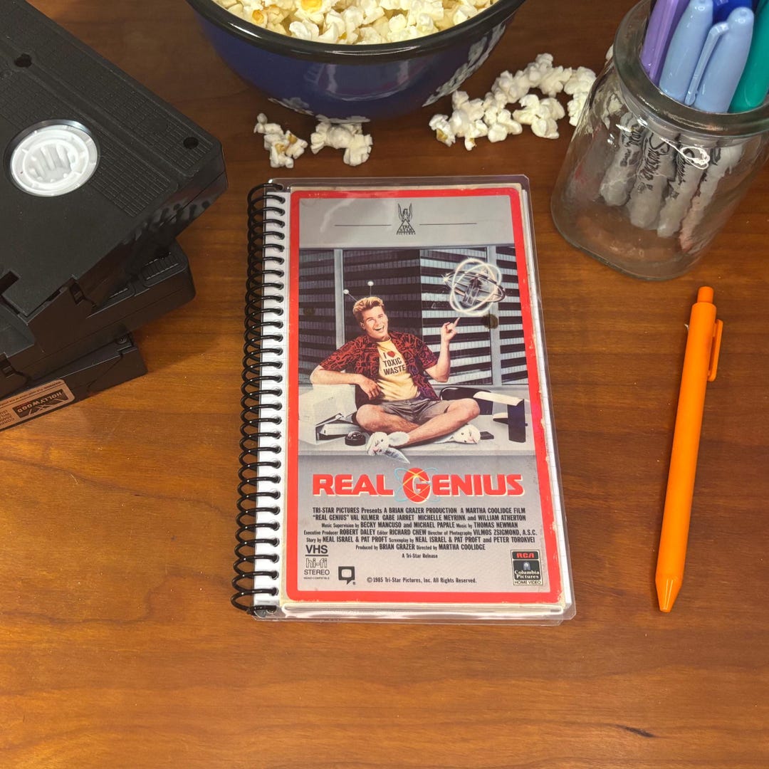 REAL GENIUS Upcycled VHS Notebook - Etsy