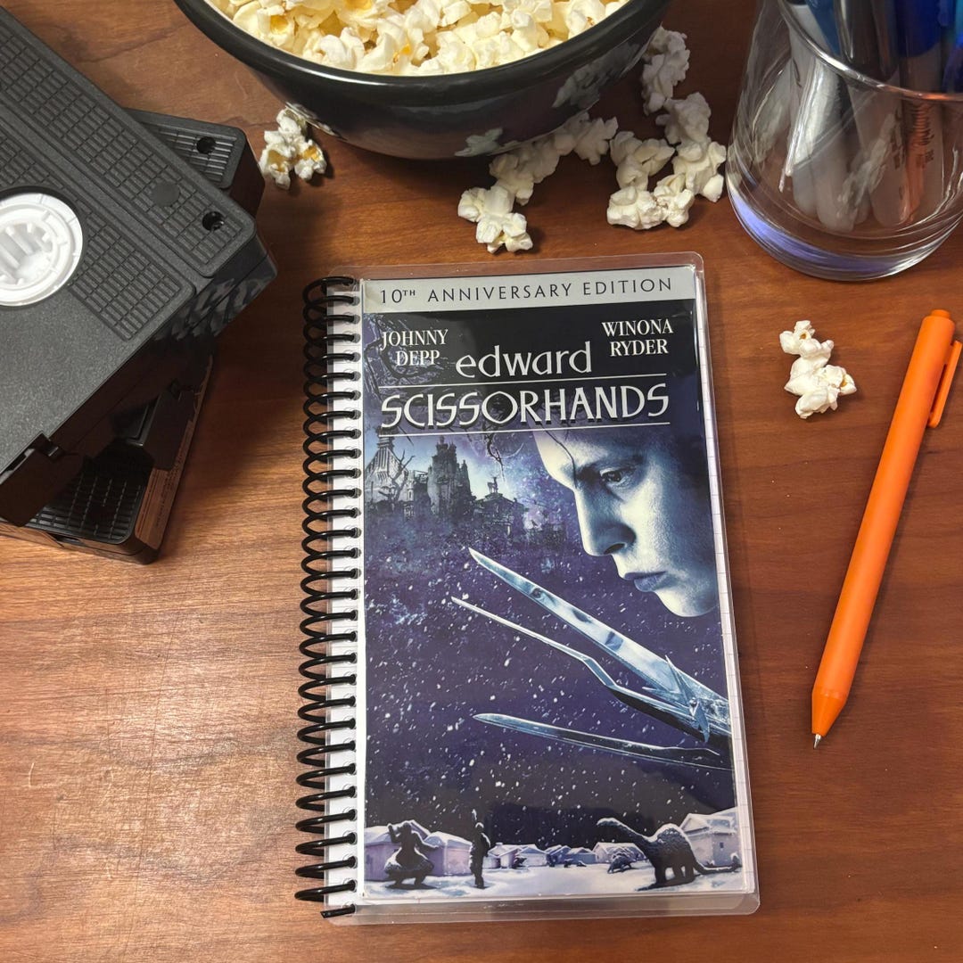EDWARD SCISSOR Hands Upcycled VHS Notebook - Etsy