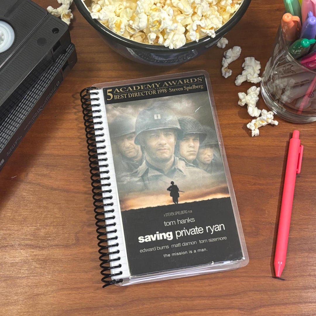 SAVING PRIVATE Ryan Upcycled VHS Notebook - Etsy