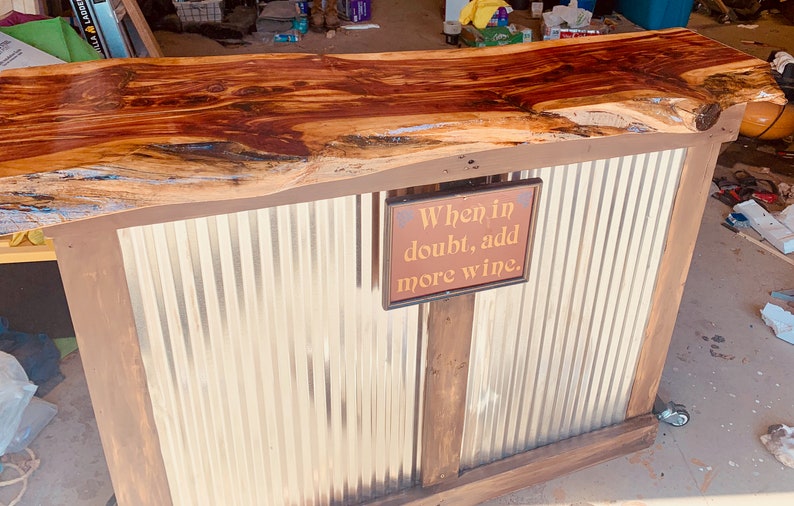 Cedar Live Edge Outdoor Bar - Etsy