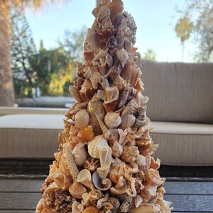 Seashell Tree 13 Seashell Art Tree, Christmas Gift, Shell Art, Ocean ...