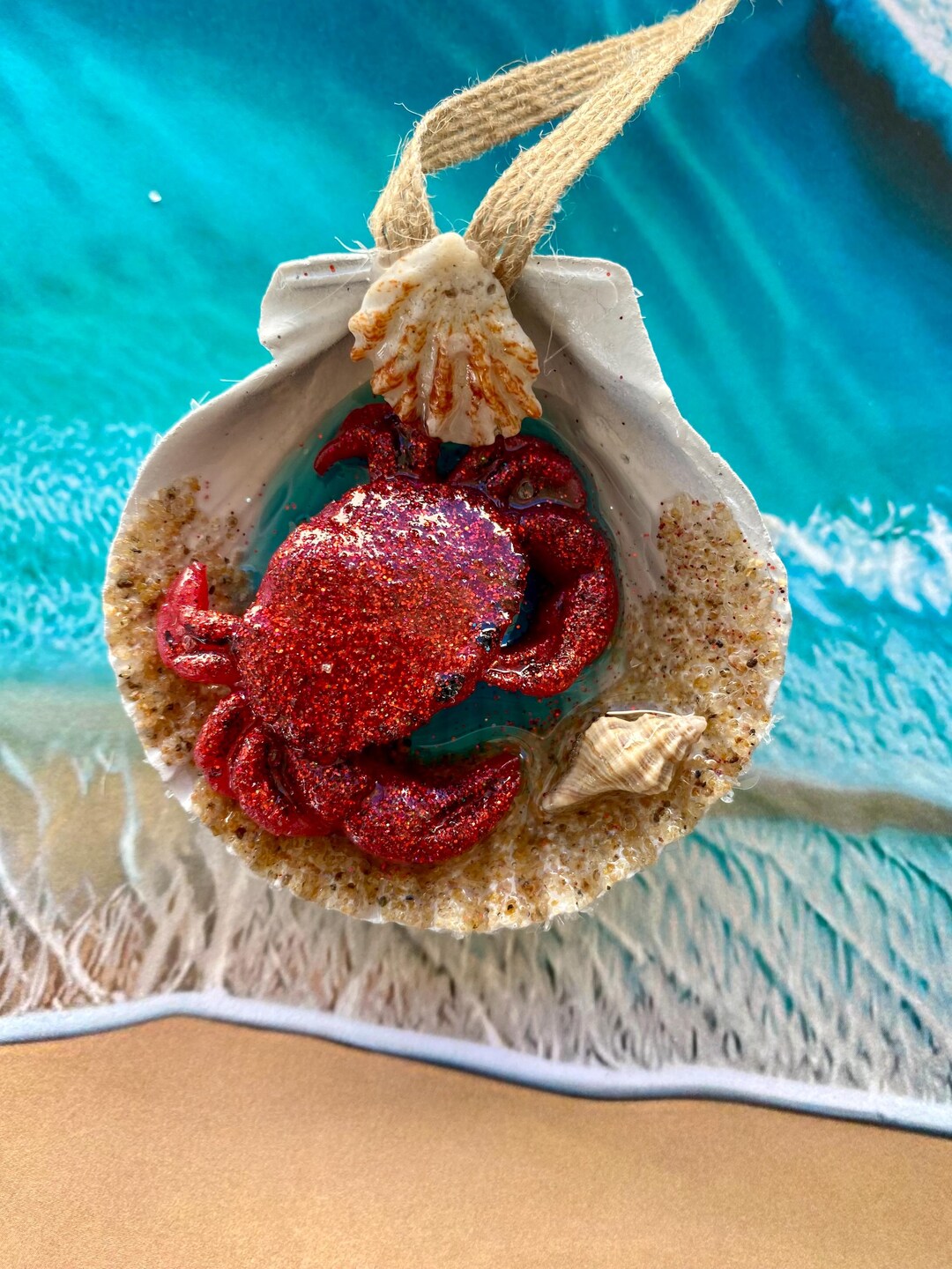 Handmade Crab Shell Christmas Ornament, Beach Coastal Decor - Etsy