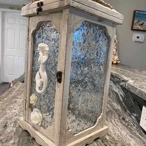 Pre-order Large 19 Mermaid Lantern , Shell Art, Ocean Décor, Beach ...