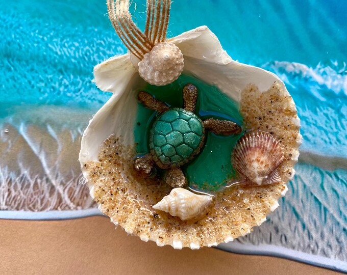 Gilded Mussel Shell Seashell Ornaments, Shell Christmas Decorations ...