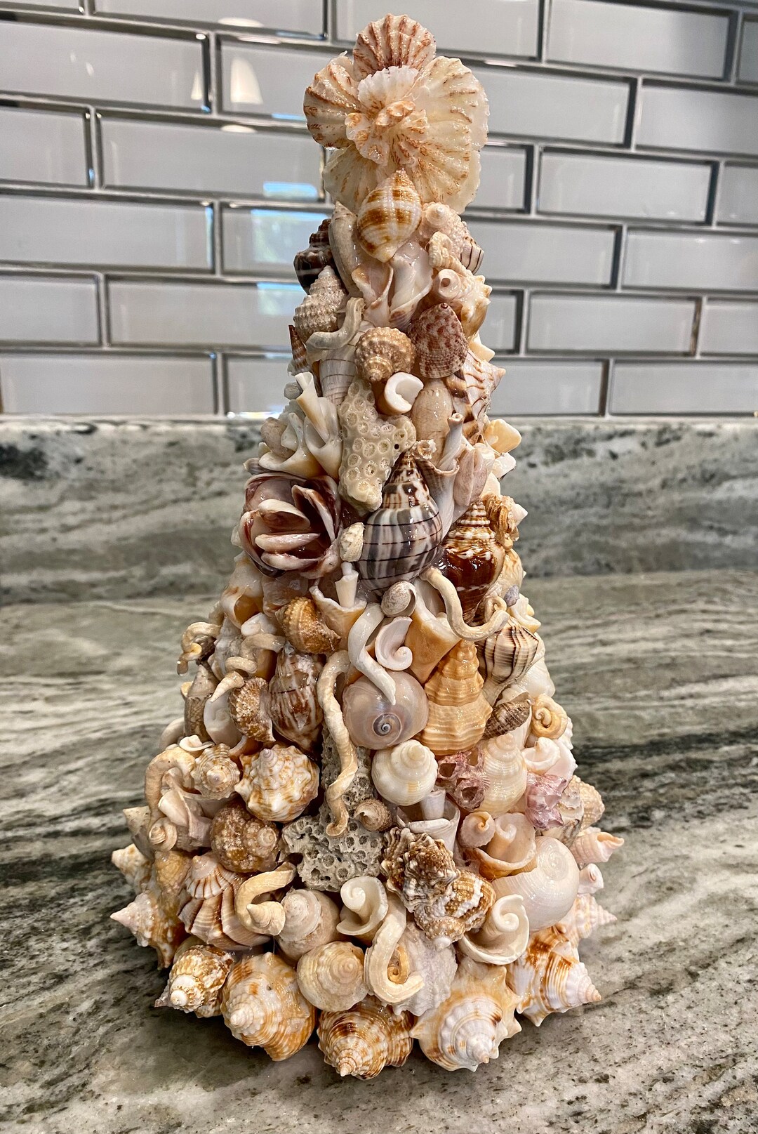 Pre-order Seashell Tree 10 Seashell Art Tree, Christmas Gift, Shell Art ...