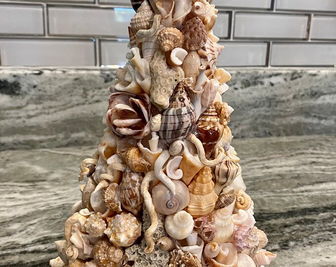 Seashell Tree 10 Seashell Art Tree, Christmas Gift, Shell Art, Ocean ...