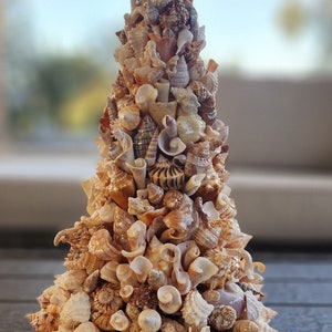 Seashell Tree 13 Seashell Art Tree, Christmas Gift, Shell Art, Ocean ...