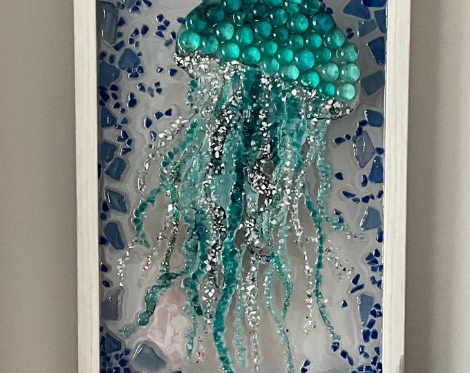 Jellyfish Coastal Resin Art - Etsy