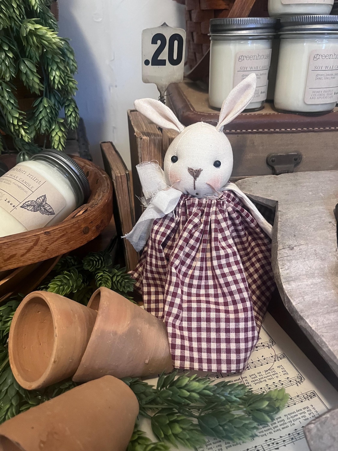 Delilah Rabbit Folk Art Doll - Etsy
