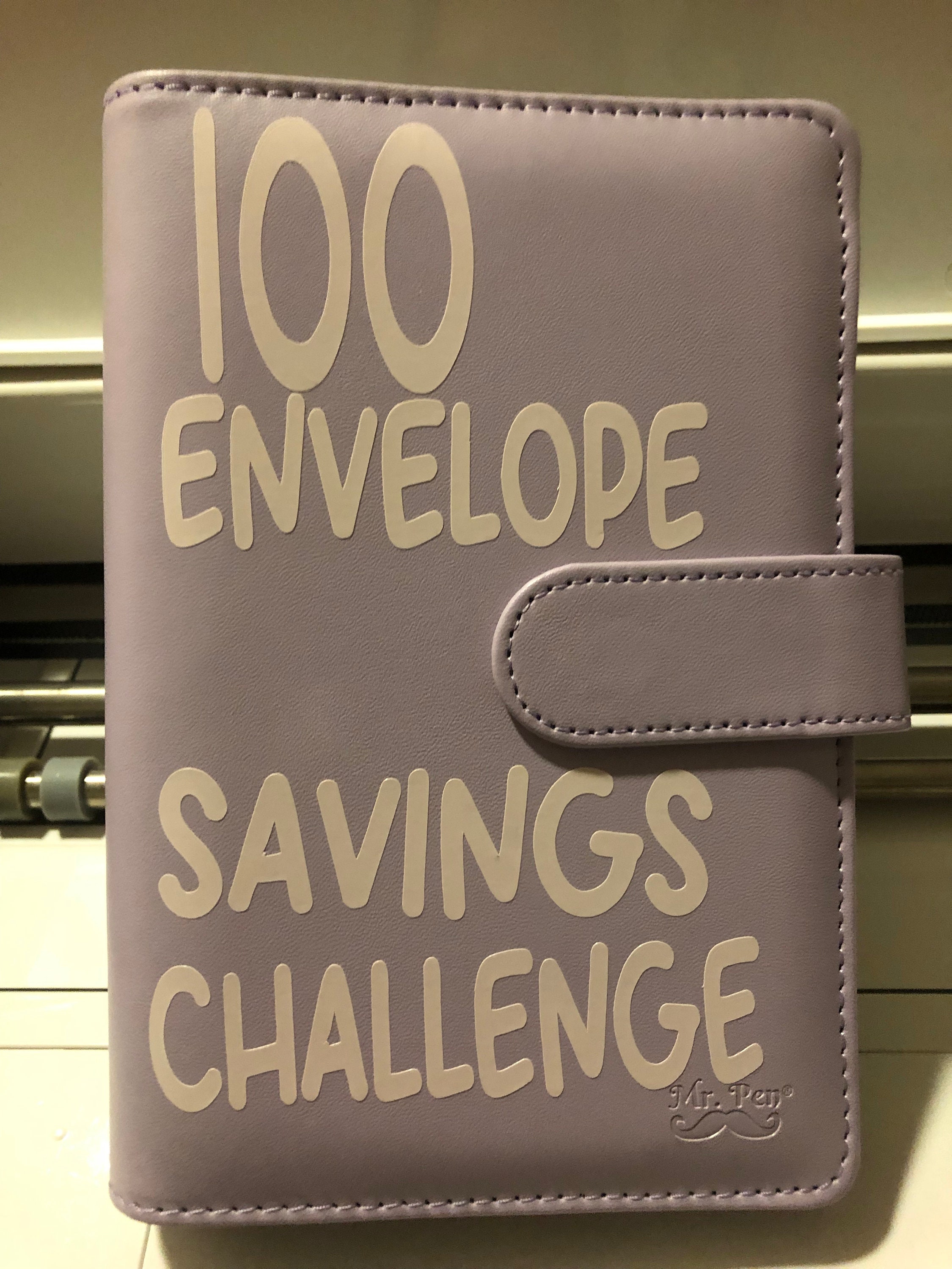 A6 100 Envelope Savings Challenge Binder Set, 100 Envelopes, A6 Binder Set, Iridescent Numbers ...