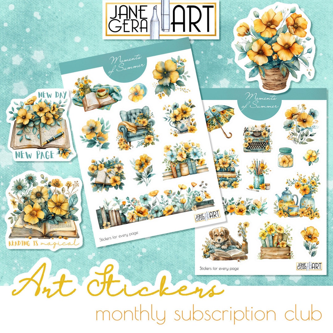 June Art Stickers Monthly Club: Moments of Summer - Etsy