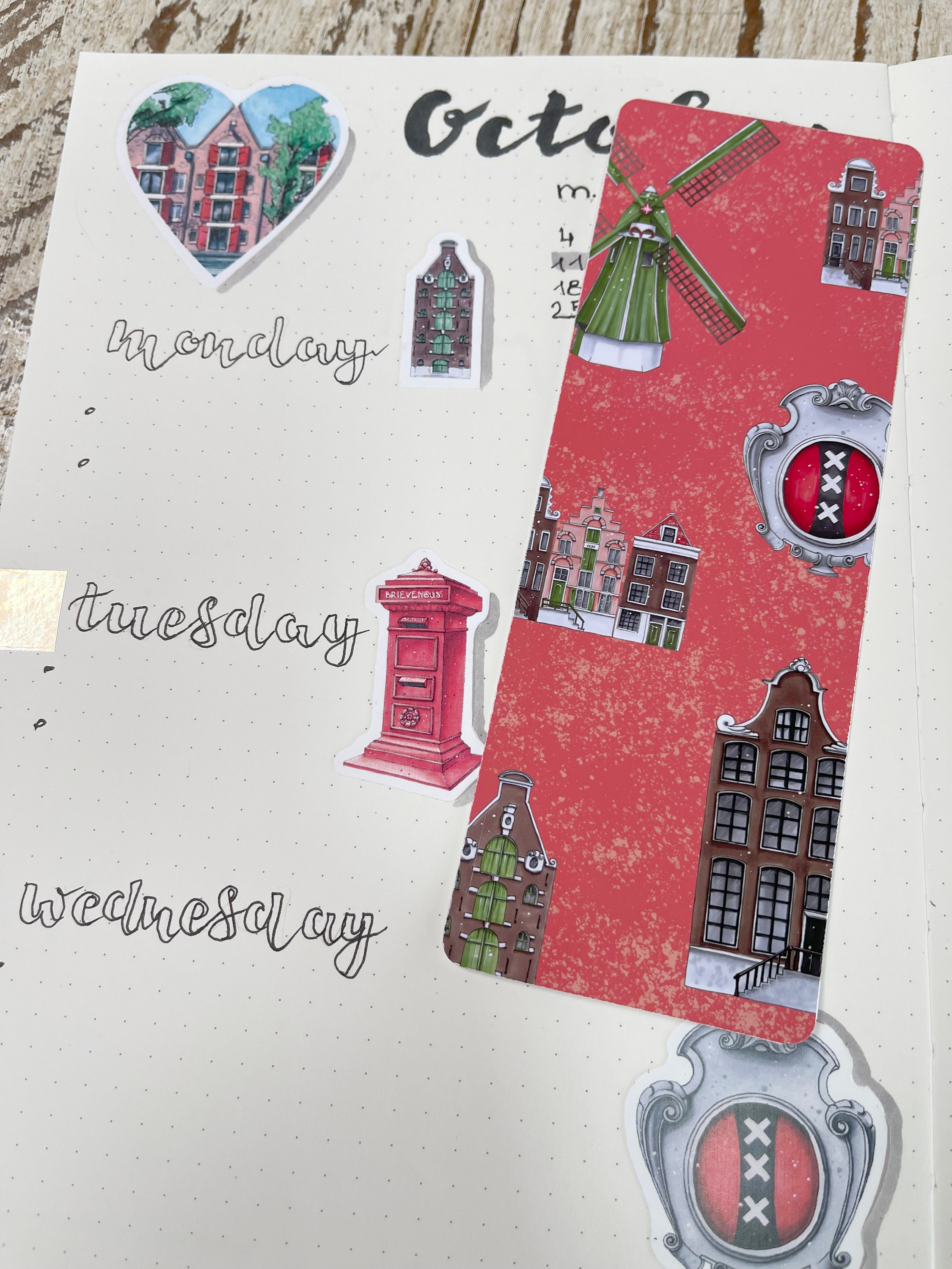 Amsterdam Bookmark Old Dutch Houses Bookmark - Etsy