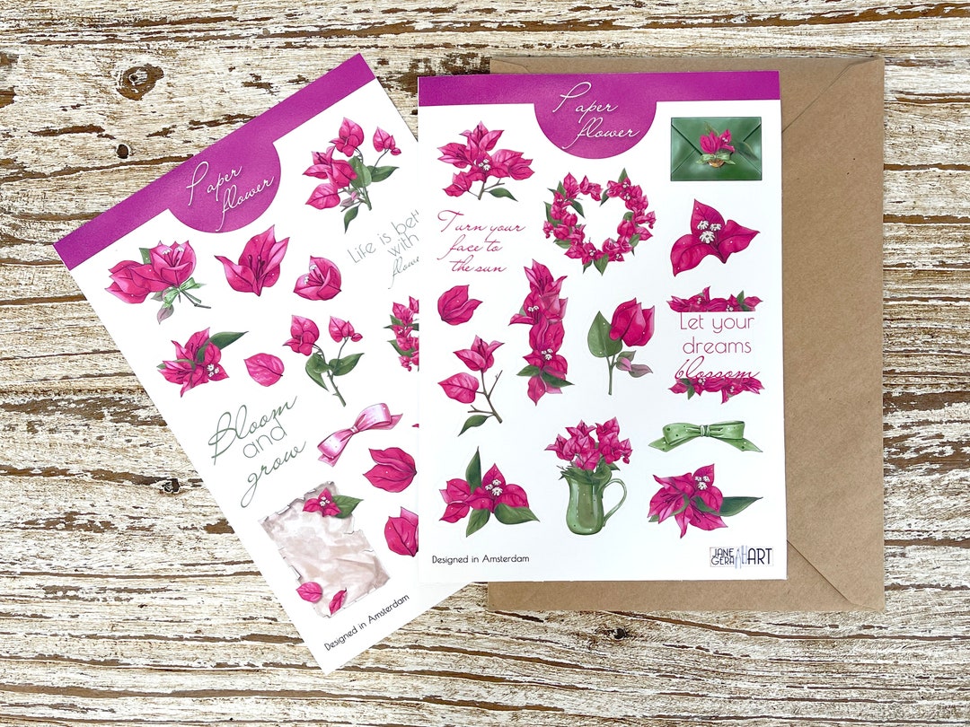 Bougainvillea Flower Planner Stickers Bujo Stickers Floral Planner ...