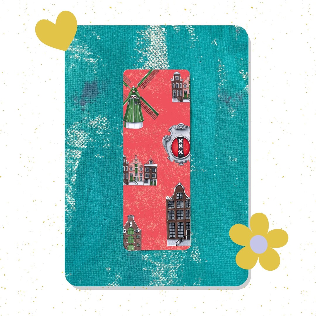 Amsterdam Old Dutch Houses Bookmark Hand-drawn Design for Readers - Etsy