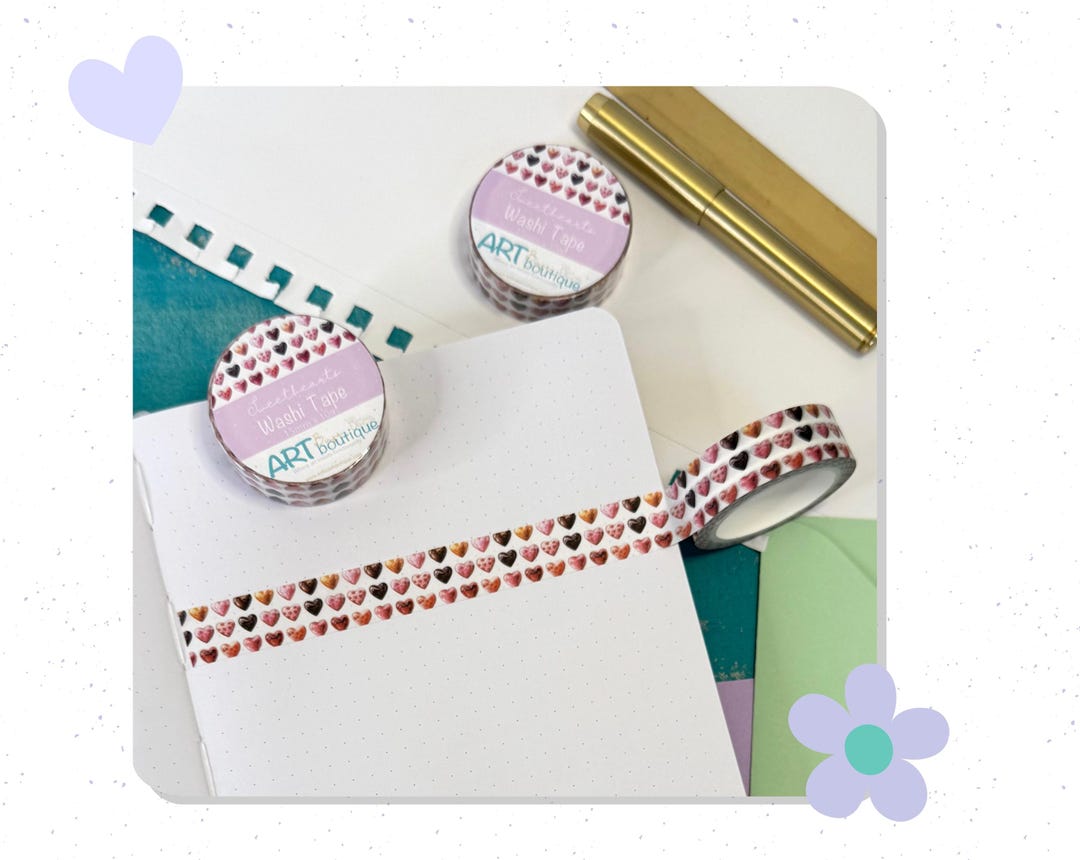 Sweethearts Washi Tape Heart Pattern Decorative Tape for Planners ...