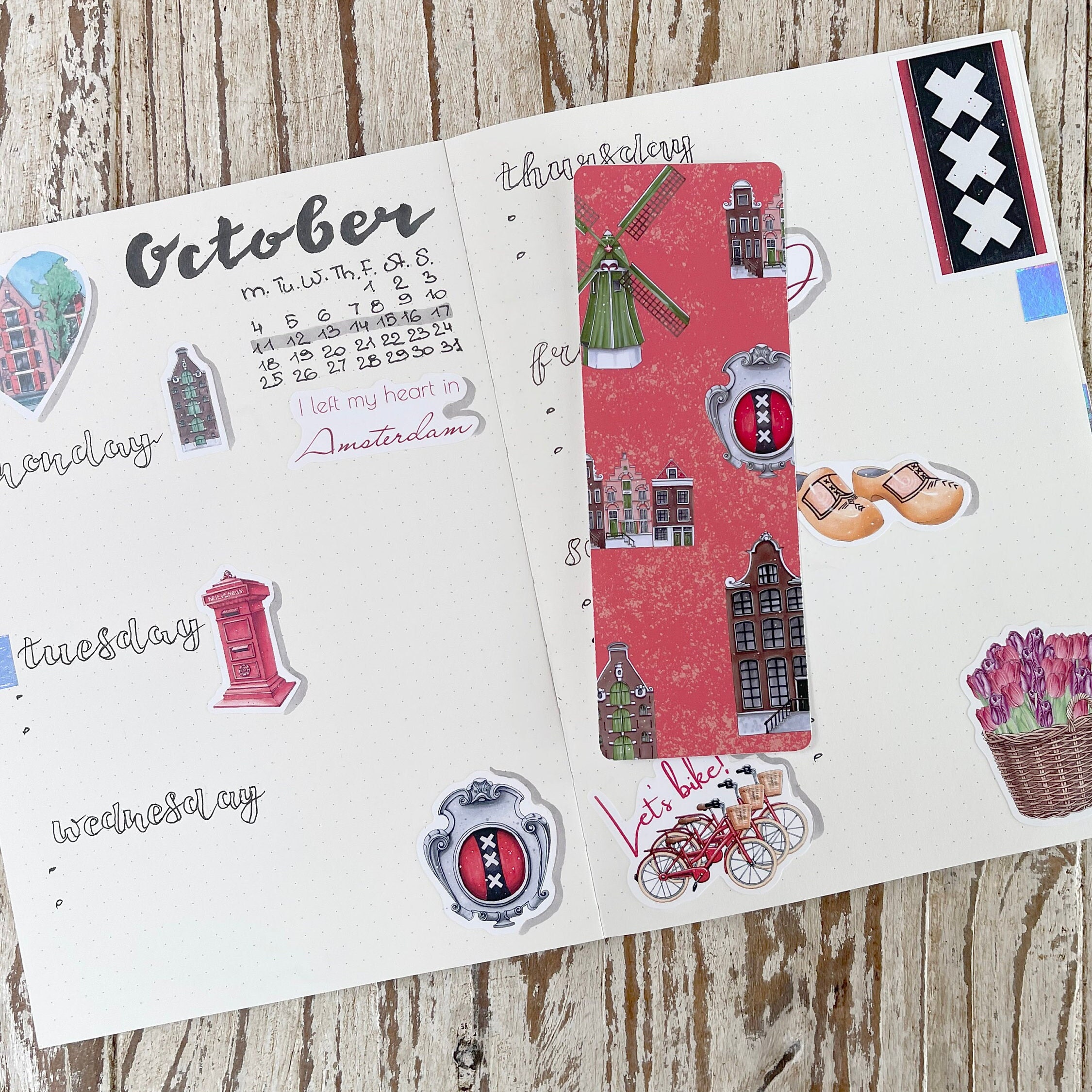 Amsterdam Bookmark Old Dutch Houses Bookmark - Etsy