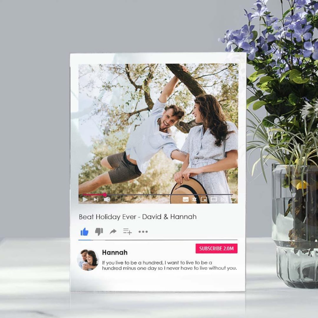 Custom Acrylic Plaque Personalized Social Photo Gift - Etsy