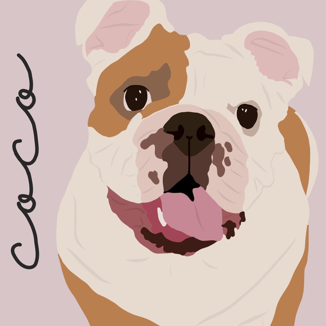 Full Face Custom Pet Portrait | Digital Art | Personalized Gift ...