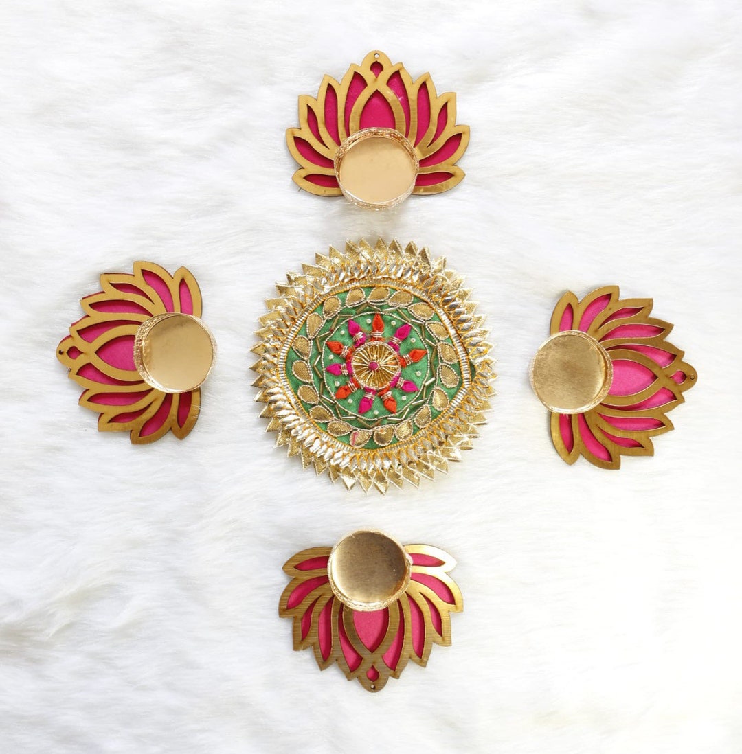 Lotus Rangoli Set, Diwali Decorations, Readymade Rangoli Set, Rangoli ...