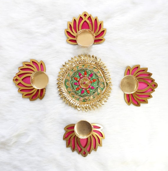 Lotus Rangoli Set Diwali Decorations Readymade Rangoli Set - Etsy