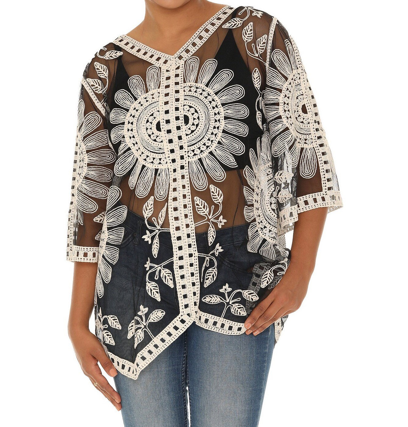 49％割引FREE SIZE最大80％オフ！ 【AMERI】ADALEE EMBROIDERY MESH BLOUSE シャツ/ブラウス(七分/長袖) トップスFREE SIZE-OTA.ON ...