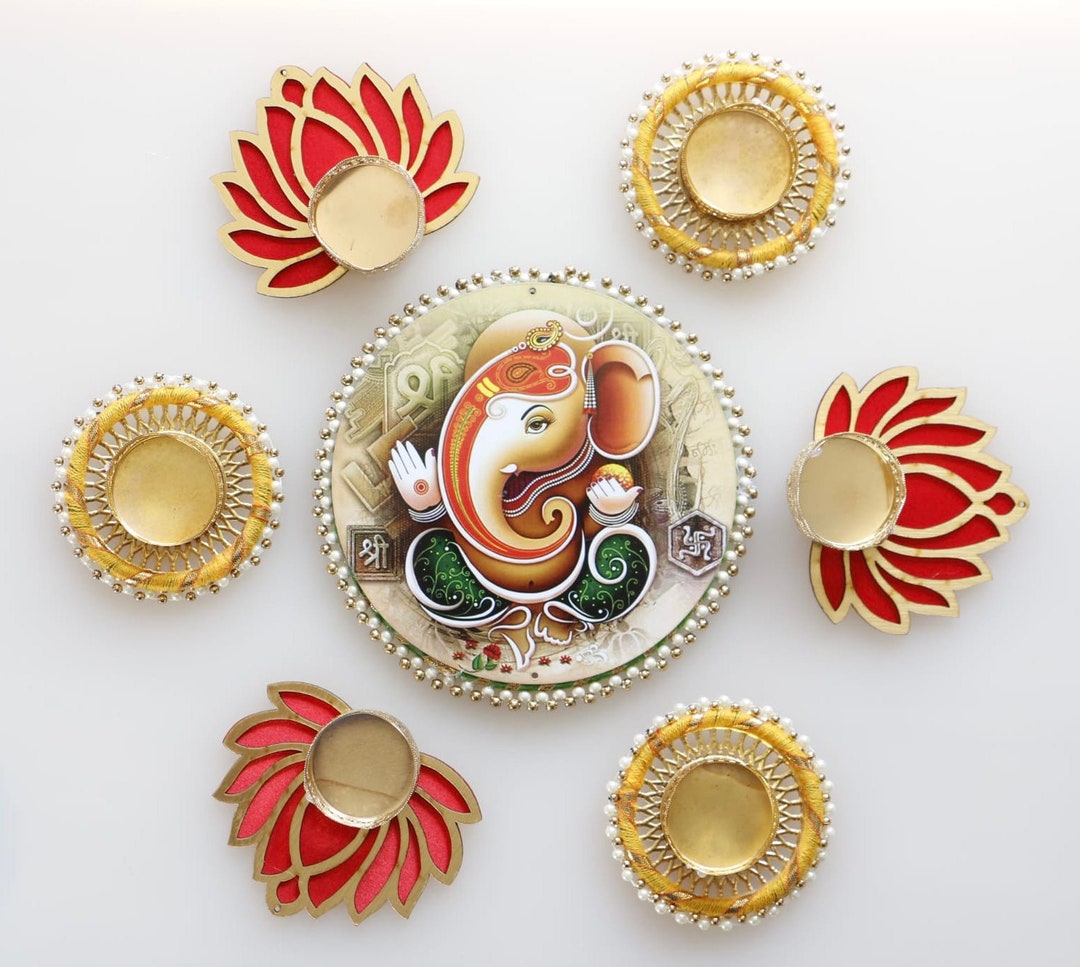 Ganesh Rangoli Set, Diwali Decorations, Readymade Rangoli Set, Rangoli ...