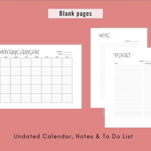 2022-2023 Monthly Calendar Landscape Printable Calendar - Etsy