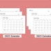 2022-2023 Monthly Calendar Landscape, Printable Calendar Template ...