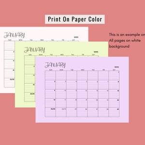 2022-2023 Monthly Calendar Landscape Printable Calendar - Etsy