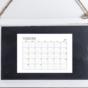 2022-2023 Monthly Calendar Landscape Printable Calendar - Etsy