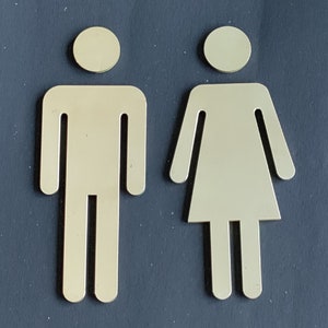 Male Female Bathroom Figures Restroom Door Sign Modern - Etsy