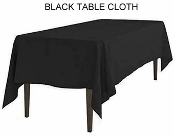 Black Tablecloth | Etsy