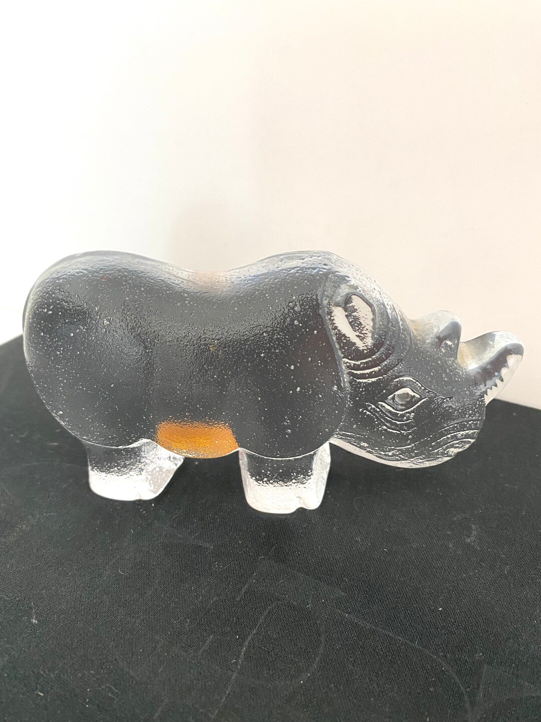 Royal Krona Lisa Larson Glass Rhino - Etsy UK