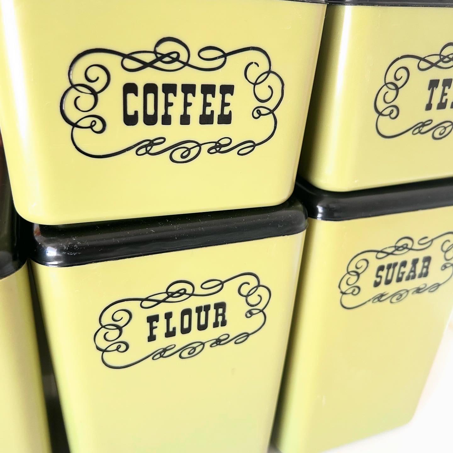 Vintage Beacon Avocado Green Kitchen Canister Set - Etsy