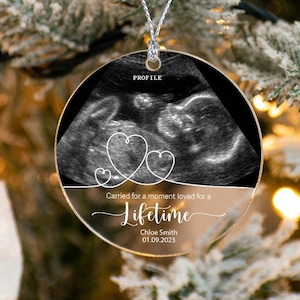 Personalized Expecting Baby Christmas Ornament, Sonogram Ornament ...
