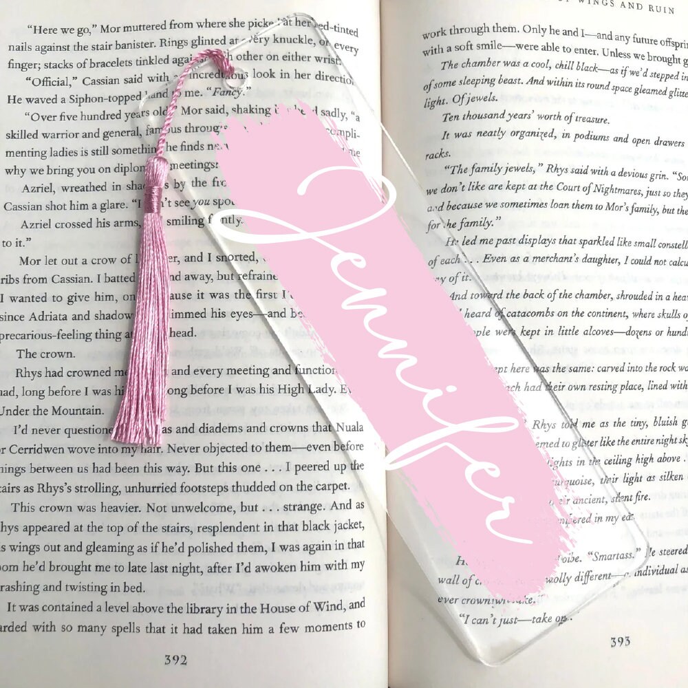 Acrylic Name Bookmark, Unique Colors Bookmark, Custom Tassel Bookmark ...