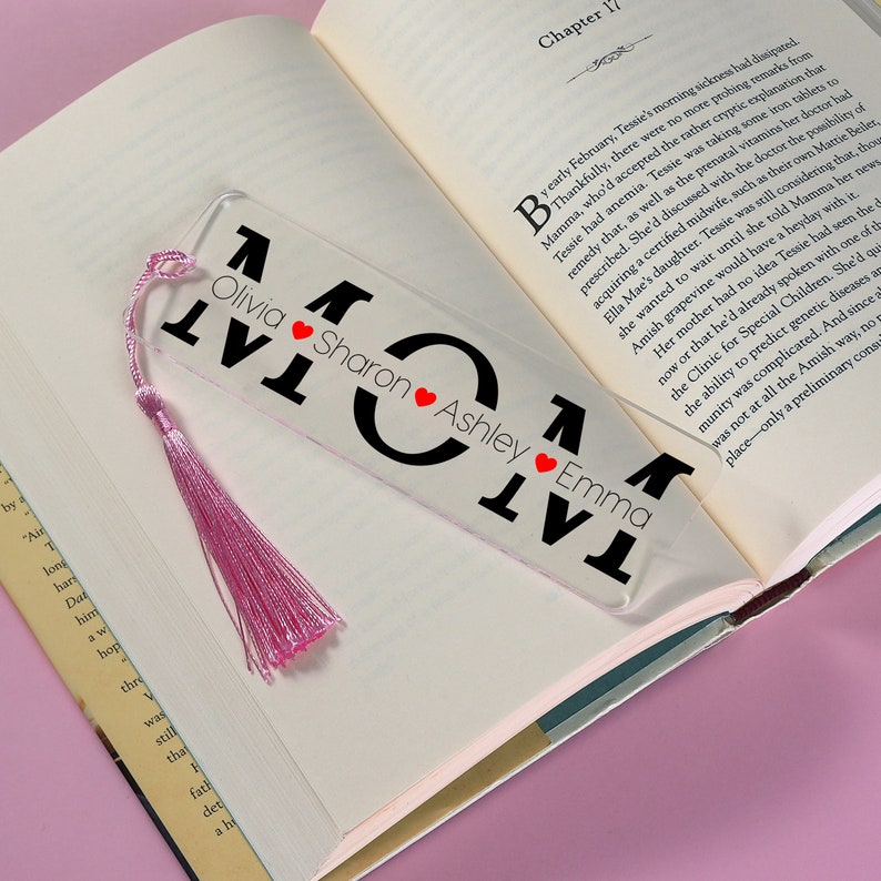 Personalized Mom Bookmark, Kids Names Bookmark, Bookmark for Mothers ...