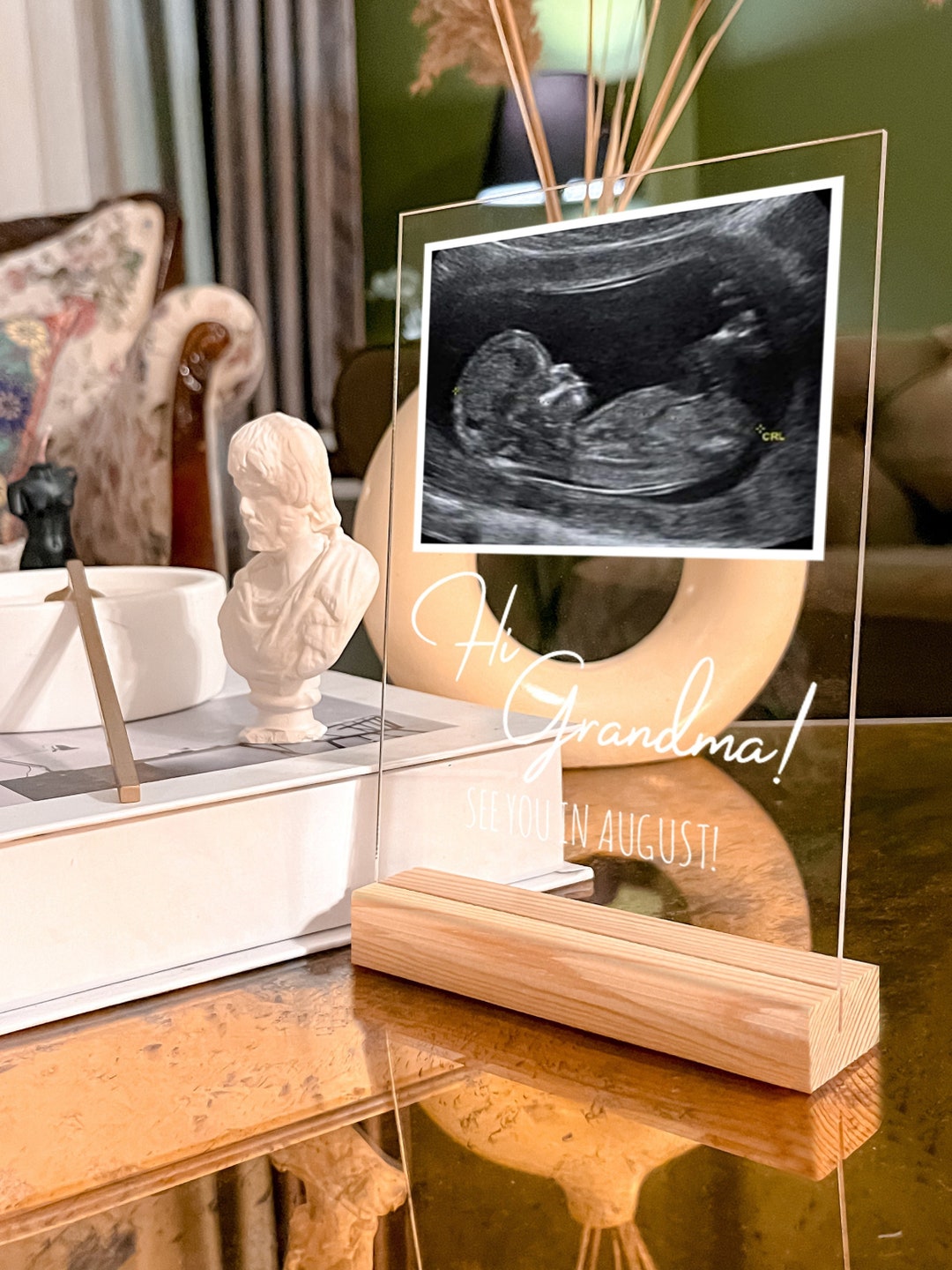 Acrylic Baby Reveal Stand Pregnancy Announcement Gifts Mom - Etsy