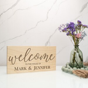 Personalized Welcome Sign for Home, Wood Door Sign, Custom Welcome Sign ...