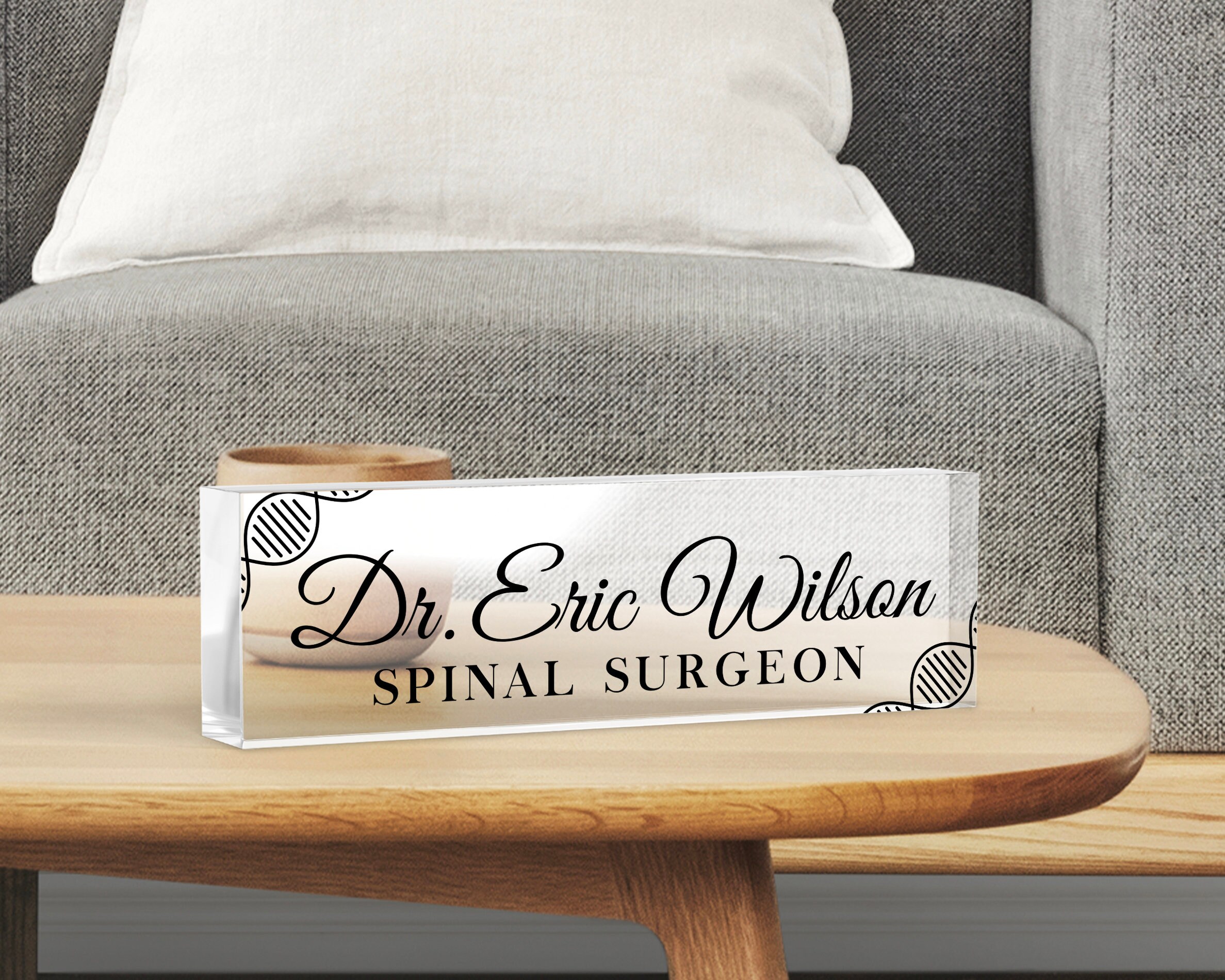 Personalized Acrylic Name Tag for Doctor, Gift for Doctor, Family ...