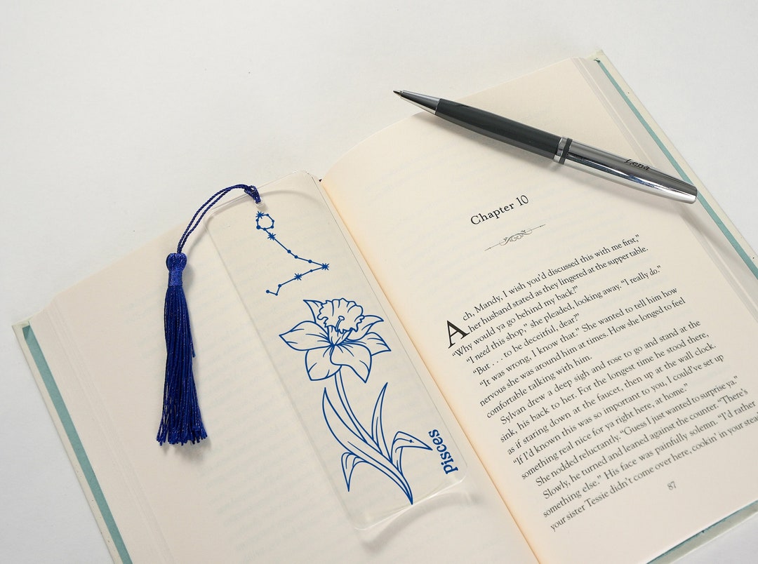 Personalized Zodiac Bookmark, Acrylic Birth Flower Bookmark, Mothers ...