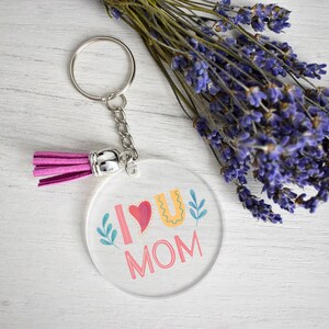 Custom Keychain for Mom, Mothers Day Gift, Key Holder for Mama, New Mom ...